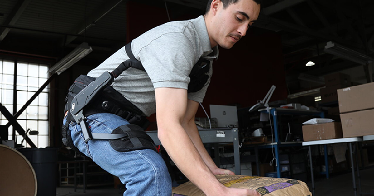 Lightening work that entails lifting using an exoskeleton in various ...